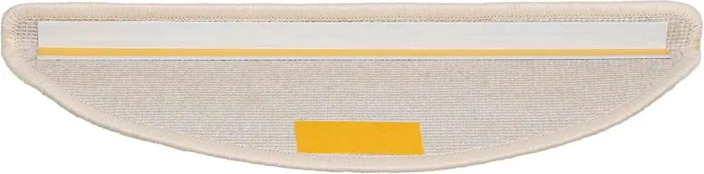 Schodové rohože 10 ks 56 x 17 x 3 cm bílé půlkulaté 149795