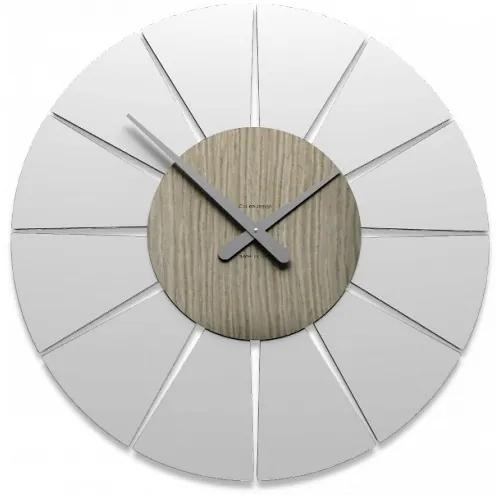 Designové hodiny 10-212 CalleaDesign Extreme M 60cm (více barevných variant) Barva terracotta(cihlová)-24 Dýha bělený dub - 81