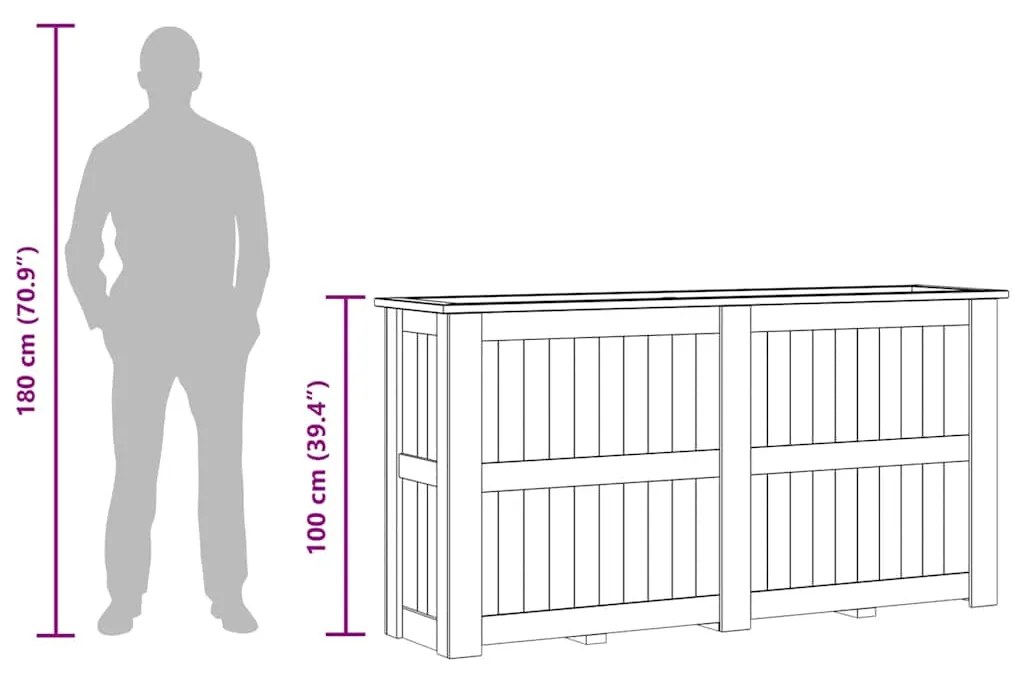 vidaXL Marketos Vyvýšený záhon 196 x 50 x 100 cm impregnovaná borovice