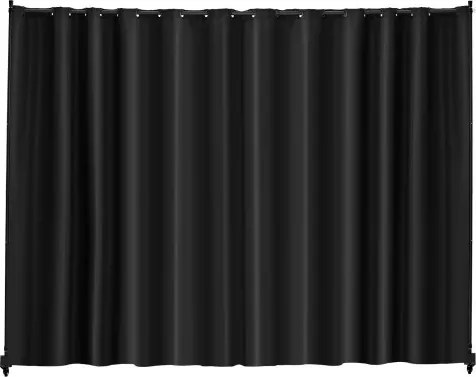 Dělicí stěna VEVOR, 308,5 × 45 × 245,5 cm – Černá