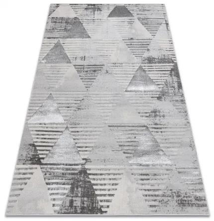 Dywany Luszczow Kusový koberec LIRA E1627 Trojúhelníky geometrický, šedá Rozměr koberce: 240 x 330 cm