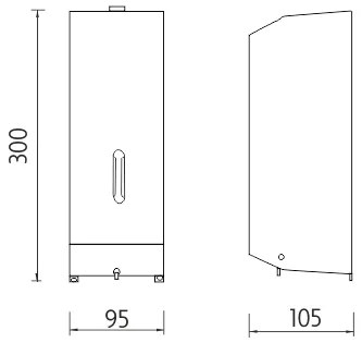 Nimco Zásobník na dezinfekční gel nebo tekuté mýdlo - HPM 27031-M-10