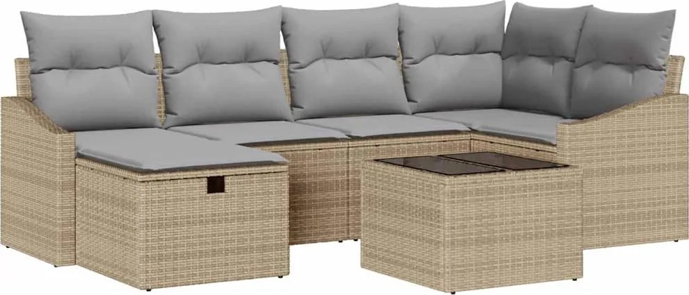 Set pohovek 7 ks polyratan 3360621