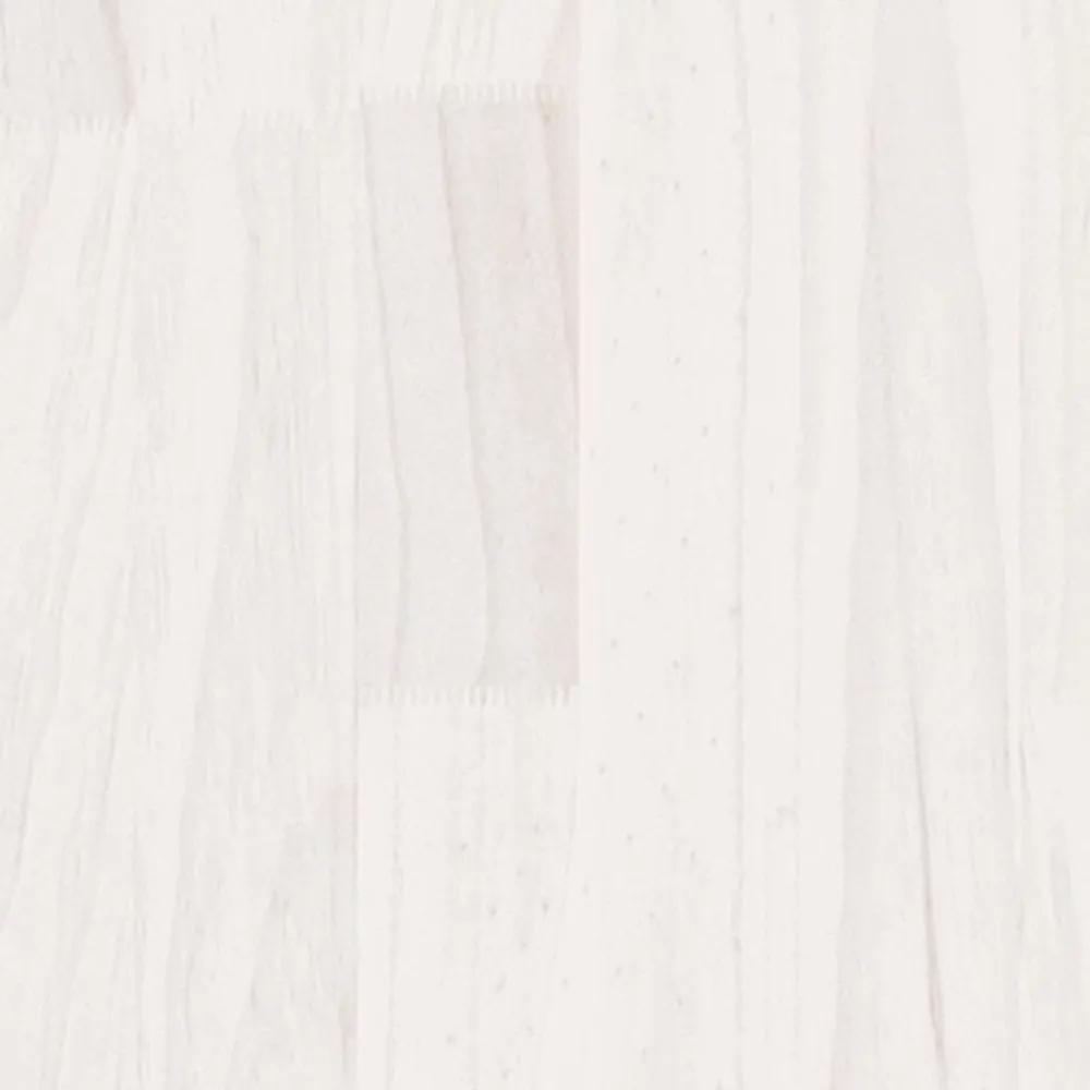 Petromila Knihovna / dělicí stěna bílá 80 x 35 x 103 cm masivní borovice