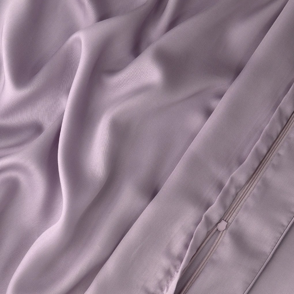 Florella Saténové povlečení Edel Tencel Uni Lilac s chladivým účinkem Rozměr: 70x90 + 140x200 cm