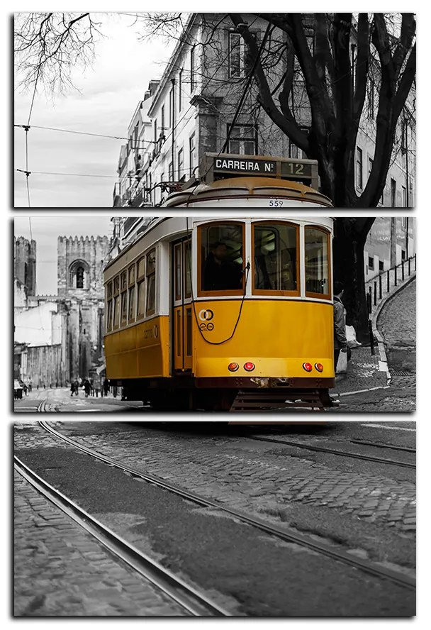 Obraz na plátně - Historická tramvaj v centru Lisabonu - obdélník 7116B (105x70 cm)