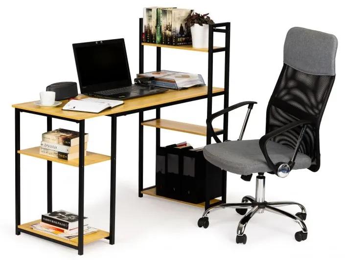 ModernHome Kancelářský psací stůl s regálem - světlý, PJJCT0005-302