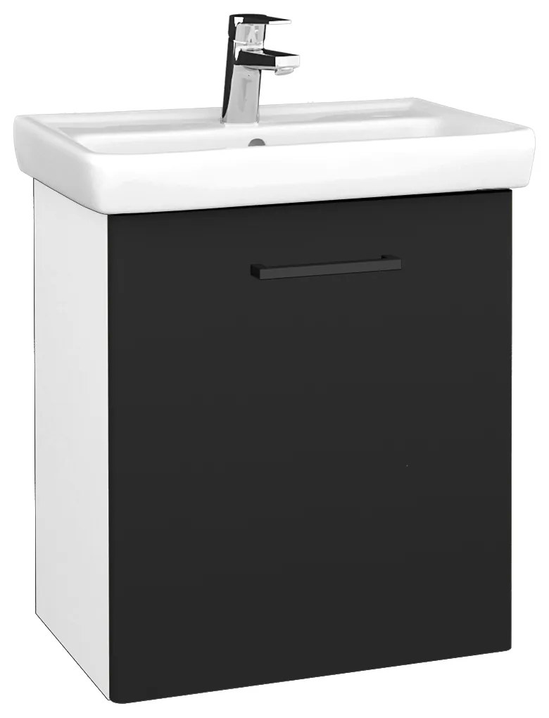 Dřevojas Koupelnová skříň DOOR SZD 55 Varianta: M01 Bílá mat / Úchytka T01 / M01 Bílá mat / Pravé