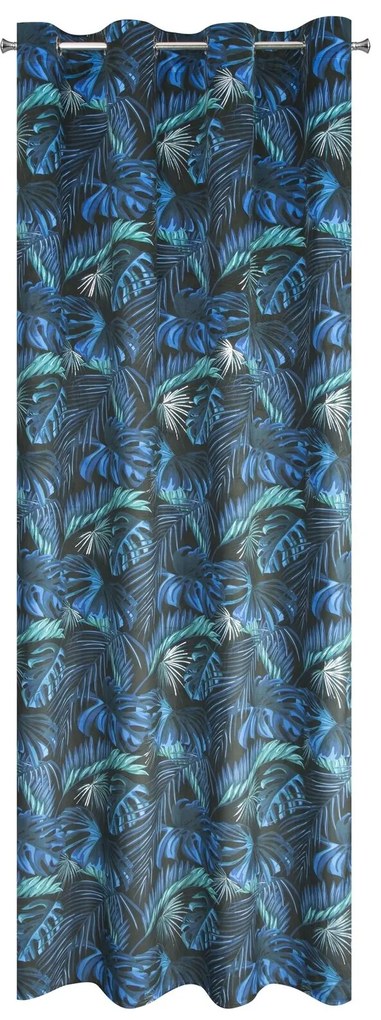 ZATEMŇOVACÍ ZÁVĚS NA KROUŽCÍCH LAZUR 140X250 CM VZOROVANÁ