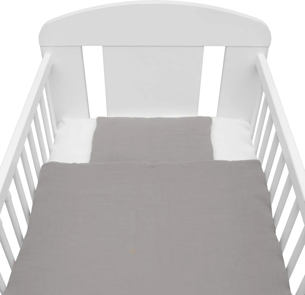 Mušelínový set s výplní New Baby 80x70 cm šedý