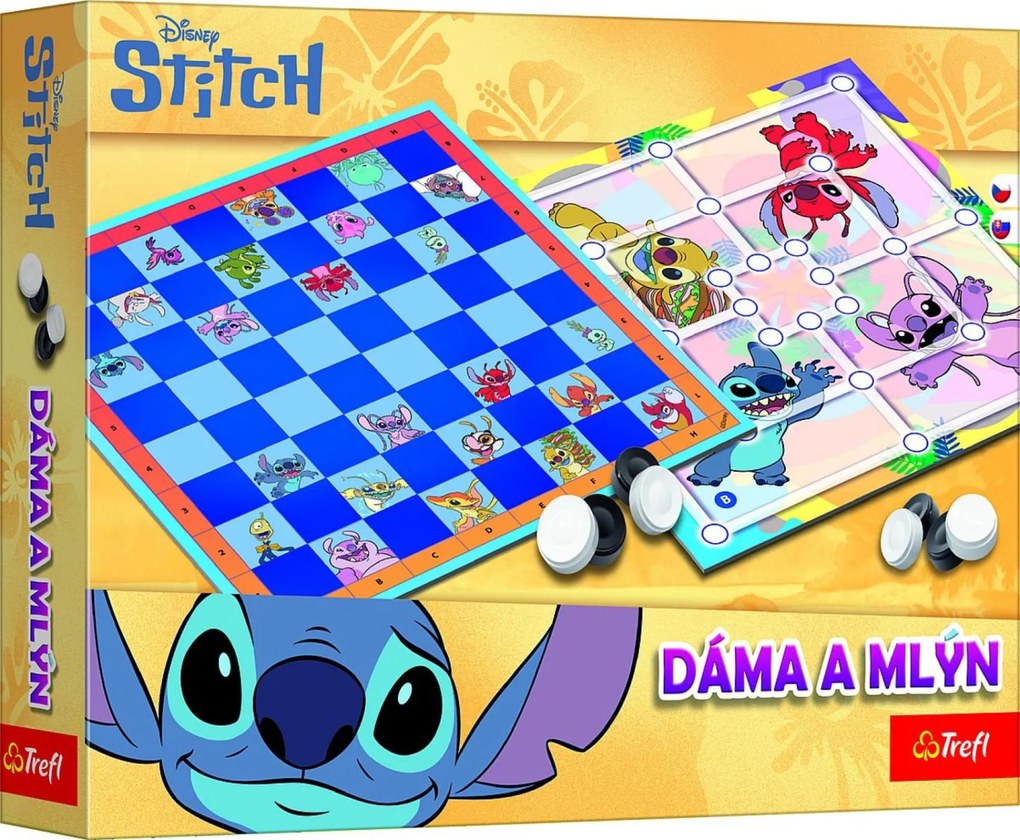 Trefl Dáma a Mlýn Lilo & Stitch společenská hra