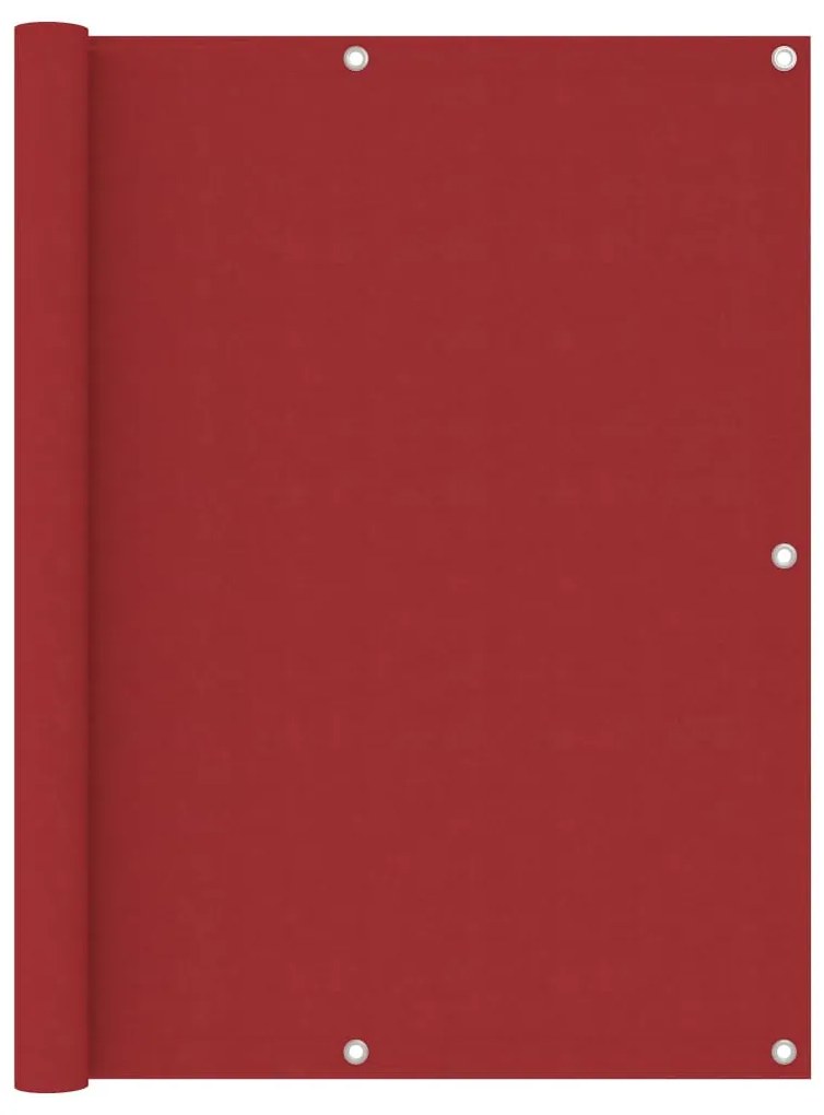 135042 vidaXL Balkónová zástěna červená 120 x 500 cm oxfordská látka