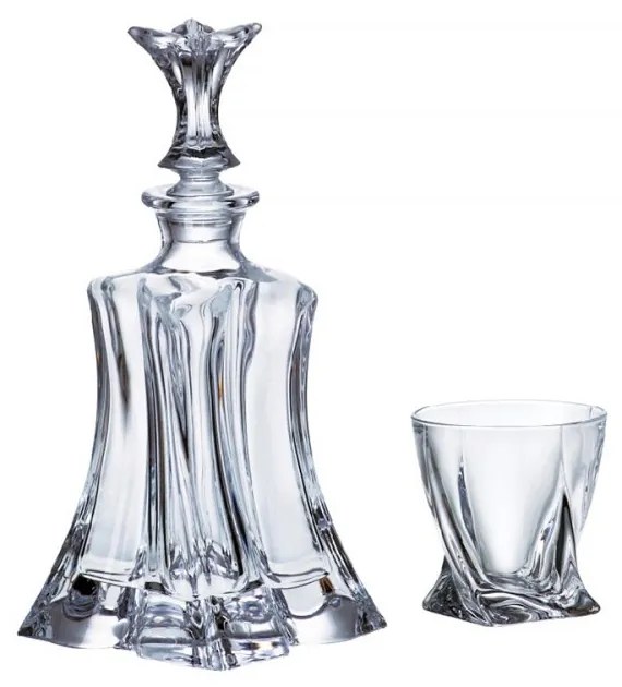 Set na whisky, Crystalite Bohemia, FLORALE, 510 ml, 6+1