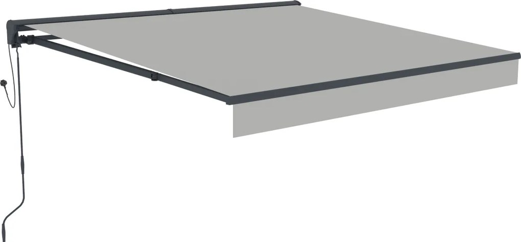 Elektrická markýza BestBerg BBSU-E295LG / 295 x 250 cm / světle šedá
