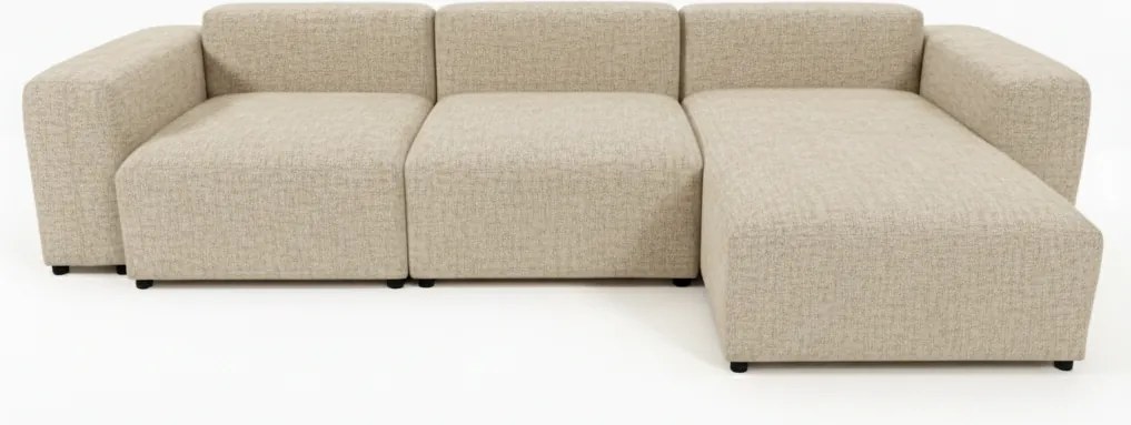 Rohová modulární sedací souprava do L MODINI, 330 cm Barva látky Moly: Černá (Moly 99)