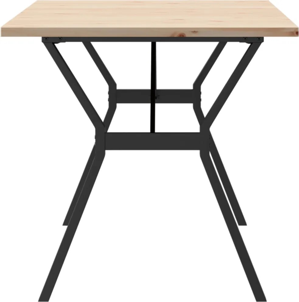 Jídelní stůl s Y rámem 140 x 80 x 75,5 cm borové dřevo a ocel 3282786