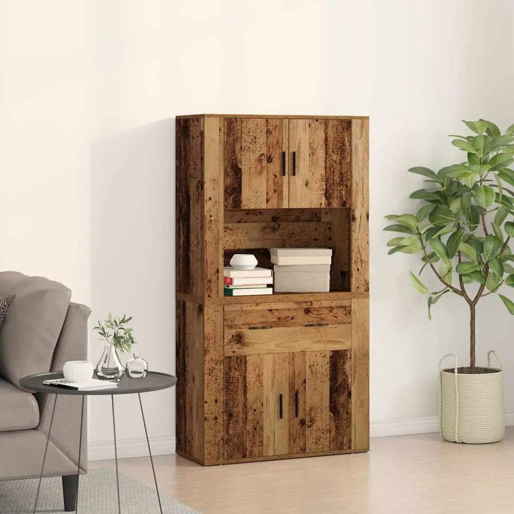 Highboard Staré dřevo 80 x 33 x 150 cm Kompozitní dřevo 3334340