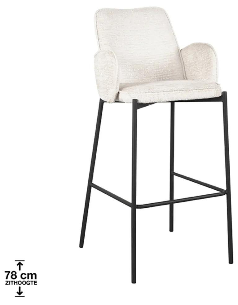 LABEL51 Barová židle Joni - krémová - výška sedadla 78 cm