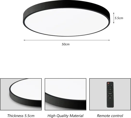 Brilagi-LED Stmívatelné svítidlo POOL SMART LED/60W/230V 50 cm Wi-Fi Tuya+DO čer