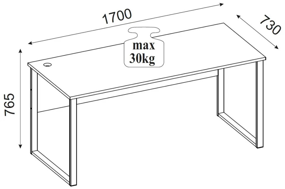 Psací stůl Amanda, dub artisan