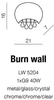 Designové nástěnné svítidlo Burn