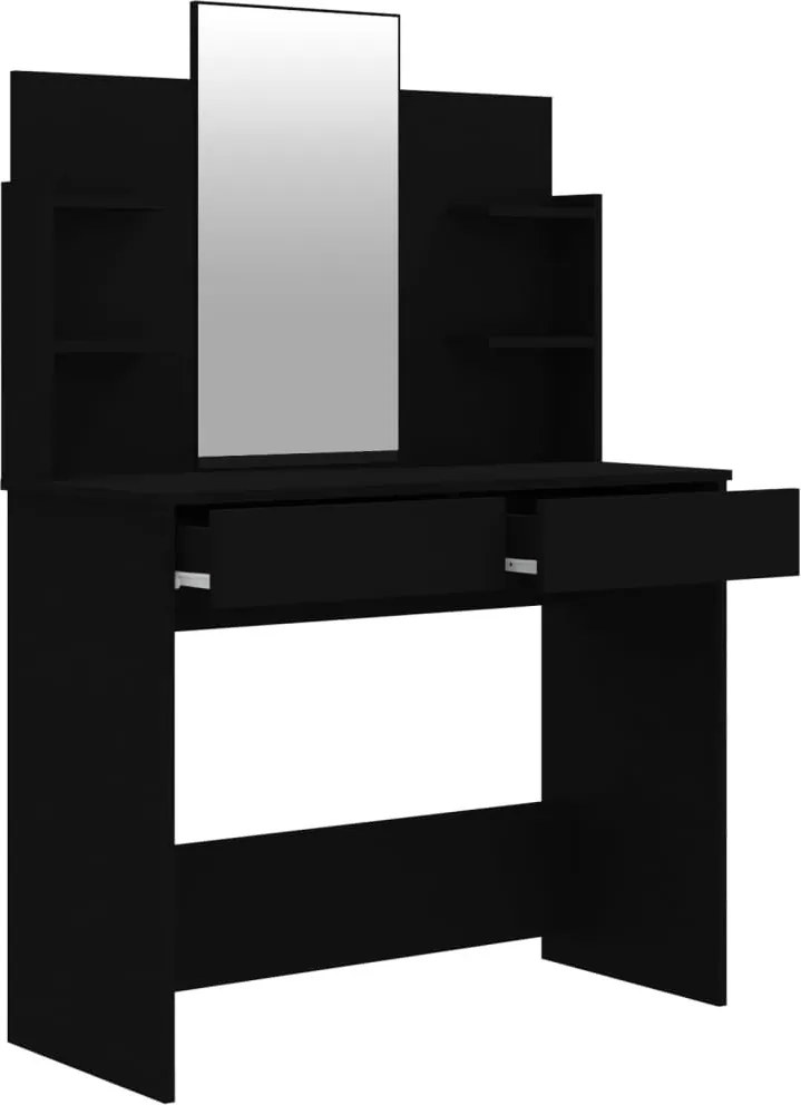 vidaXL Toaletní stolek se zrcadlem 96 x 40 x 142 cm [802832] Barva: Bílá