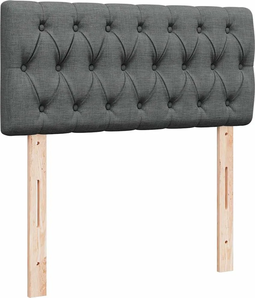 Box spring postel s matrací tmavě šedá 80 x 200 cm textil 3287291