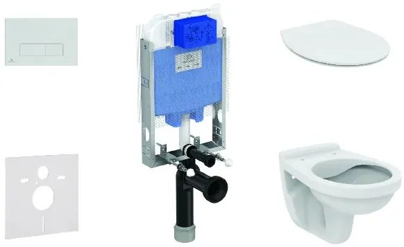 Ideal Standard ProSys - Set předstěnové instalace, klozet Alpha se sedátkem, tlačítko Oleas M2, SoftClose, chrom ProSys80M SP111