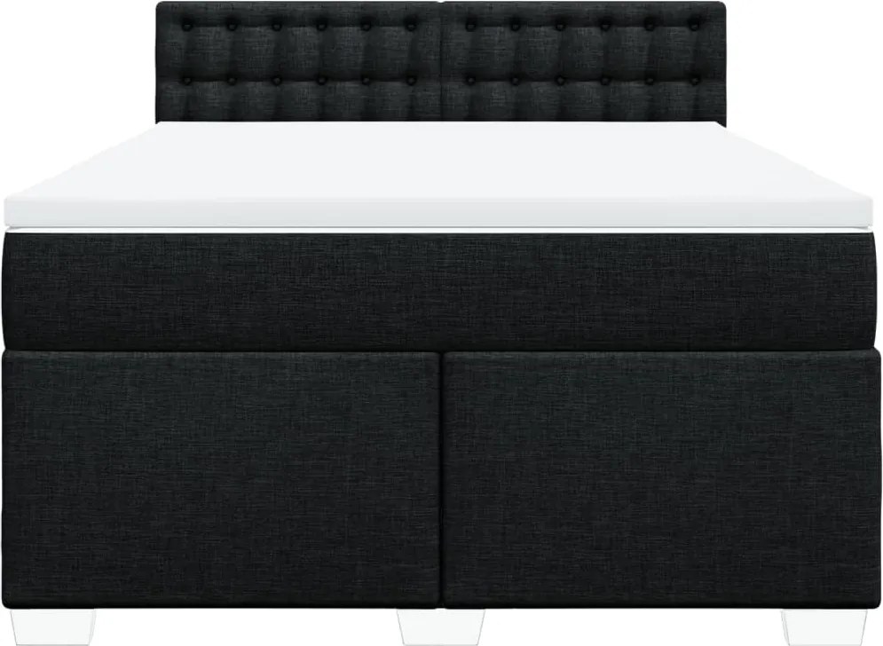 Box spring postel s matrací černá 140 x 190 cm textil 3288199