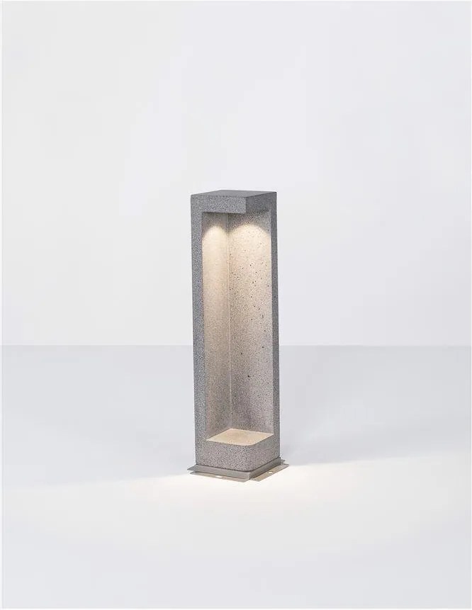 NV 9790021 Venkovní sloupkové svítidlo GRANTE šedý beton a hliník LED 5W 3000K 220-240V IP65 - NOVA LUCE