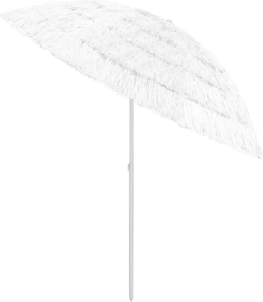 Plážový slunečník Hawaii bílý 240 cm 314701