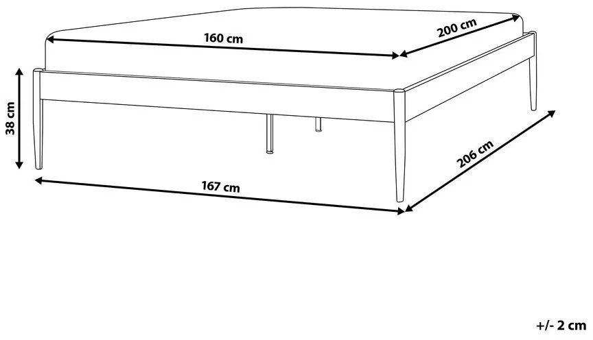 Manželská postel 160 cm Victoire (bílá) (s roštem). 1076355