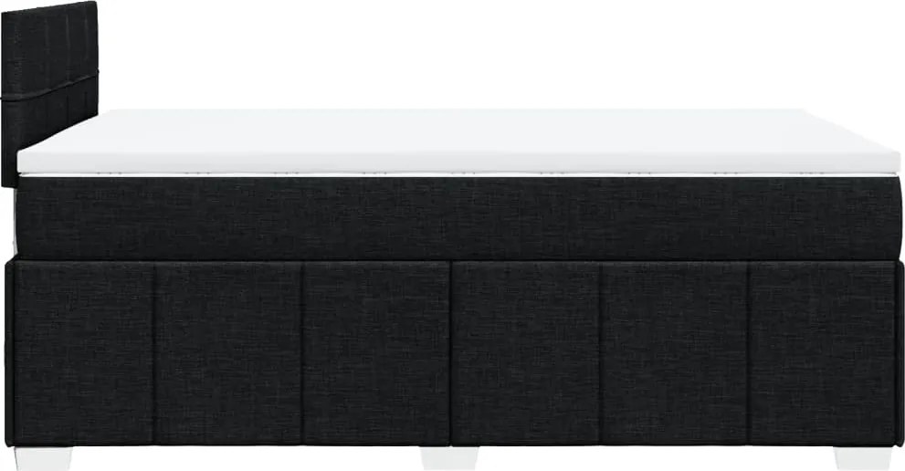 Box spring postel s matrací černá 120x200 cm textil 3289337