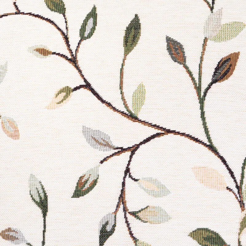 SCANquilt povlak SOFAS multi leaves bílokhaki 45 x 45 cm