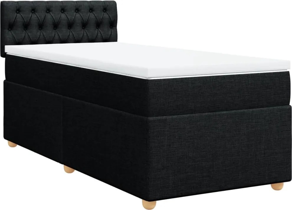 Box spring postel s matrací černá 80 x 200 cm textil 3286516