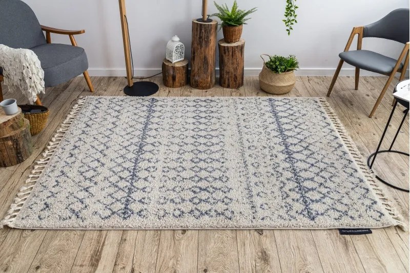 Dywany Łuszczów, Kusový koberec Berber Agadir G0522 cream and grey, 160x220, béžová, obývací pokoj