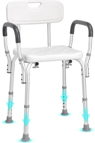 sprchové křeslo, sedátko do sprchy s opěradlem – 402B