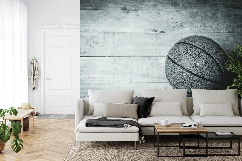 Fototapeta Basketbalový Míč Na Pozadí Desky Strukturální vinyl 104x70.5