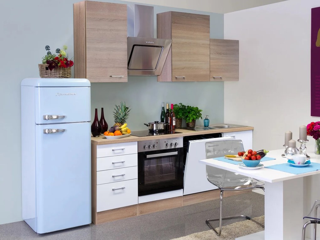 Flex-Well Kuchyně Florida 220 cm/typ 2 - trouba/varná deska/digestoř/myčka