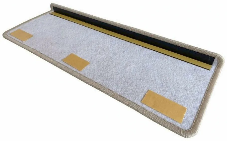 Vopi Nášlapy na schody Alassio šedobéžové obdélník, samolepící - 24x65 obdélník (rozměr včetně ohybu)