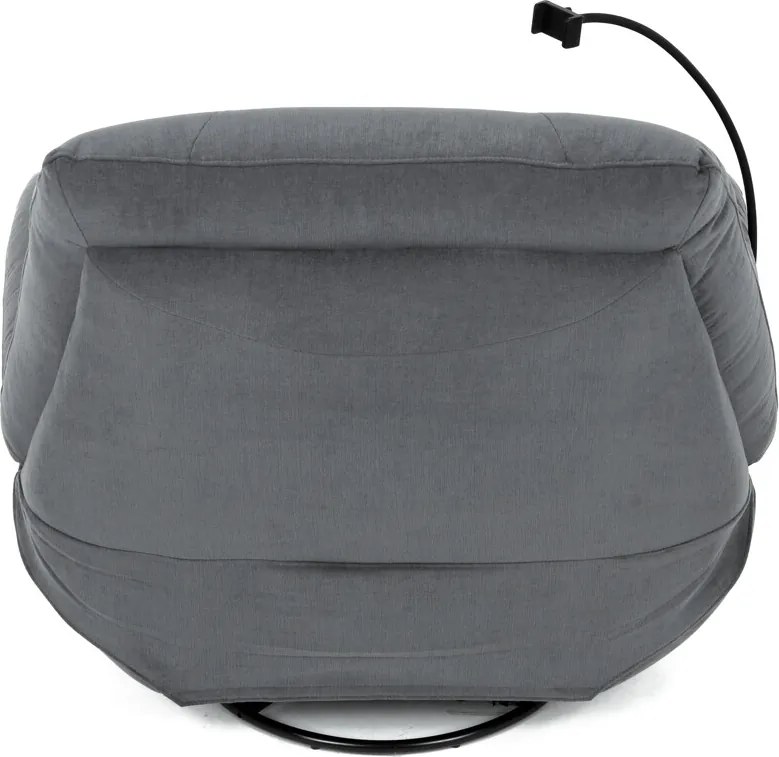 Elektrické polohovací TV křeslo RELAXME - šedá látka