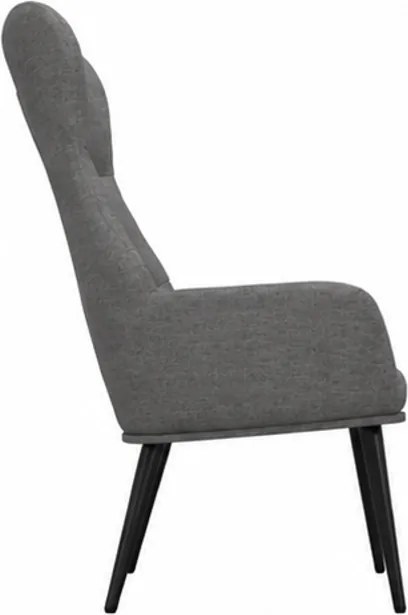 relaxační křeslo, odpočinkové, dřevo/kov/textil, 96x68x79 cm, nohy černé/světle šedá, Dekorino KR20260055