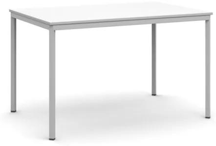Jídelní stůl, 1200 x 800 mm, deska bílá, podnož sv. šedá
