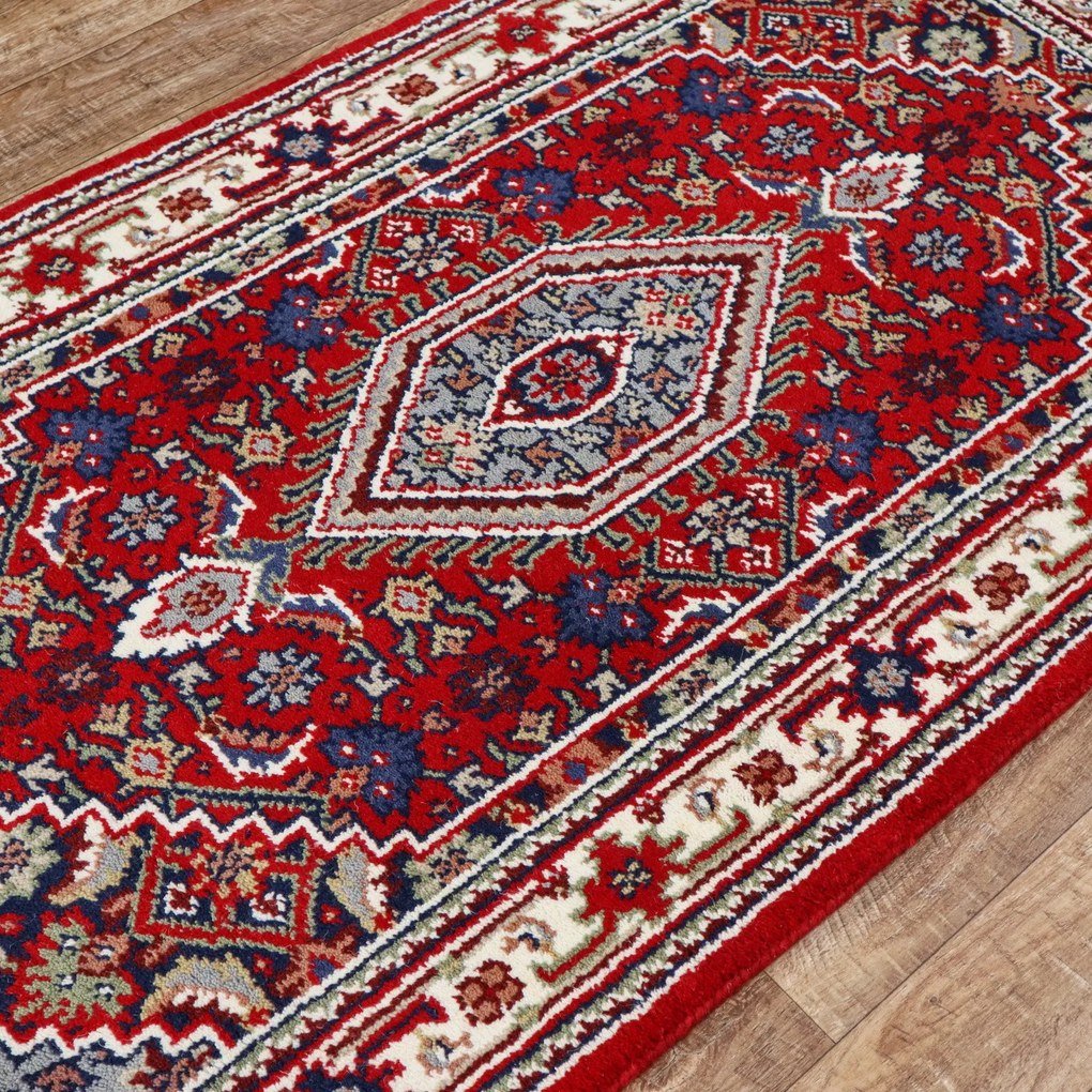 Asra, Kusový ručně tkaný koberec Bidjar red, 90x160, červená, ložnice