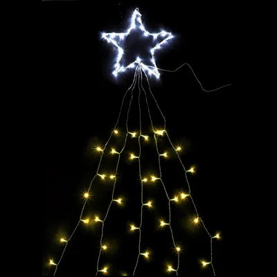 LED světelná dekorace ve tvaru hvězdy 130 LED 200 cm