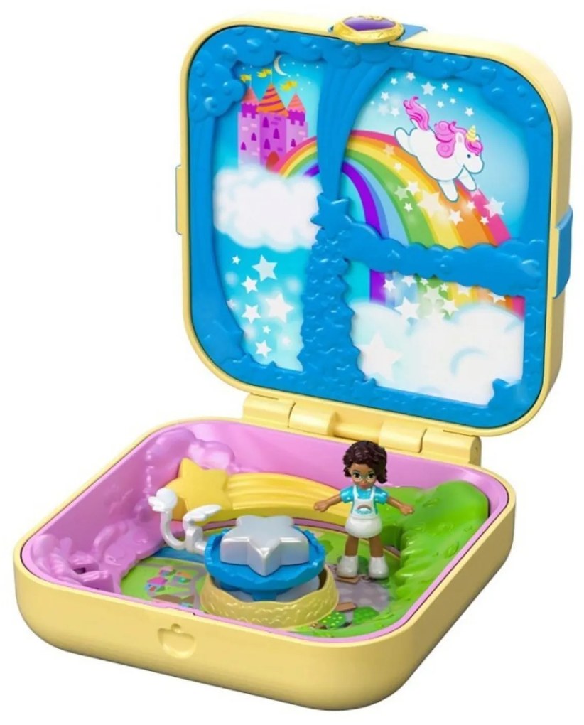 Polly pocket pidi svět v krabičce - jednorožec z utopie mattel gdk78