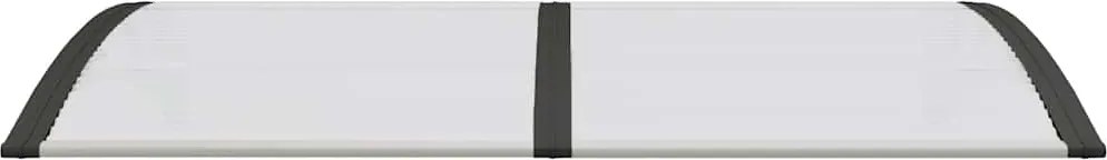 Vchodová stříška černá a průhledná 150 x 75 cm polykarbonát 153576