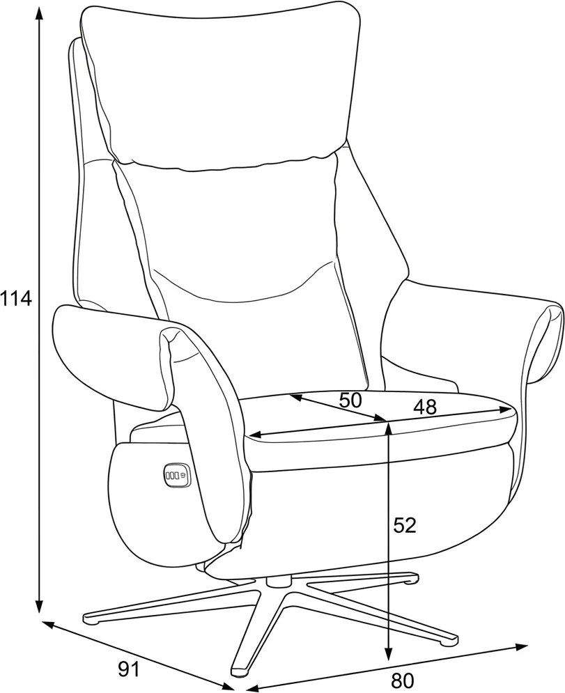 Autronic Relaxační křeslo s elektrickým polohováním TV-B3980 Barva potahu: Tmavě hnědá