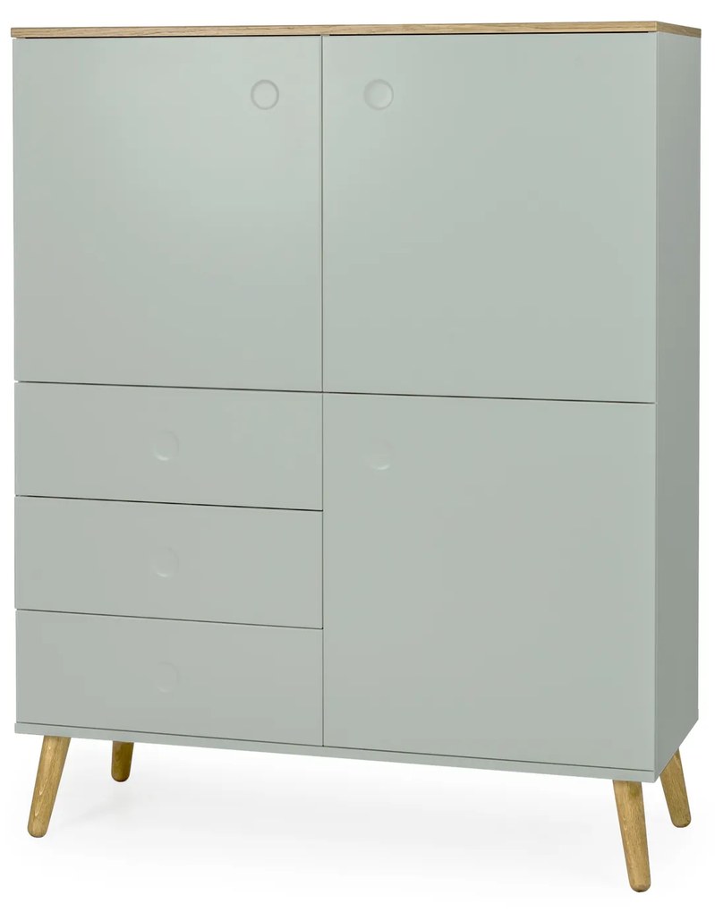 TENZO Dřevěný kabinet DOT světle zelený 137x109 9001666676