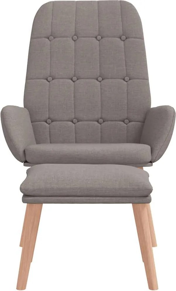 Relaxační křeslo s podnožkou taupe textil 3315156